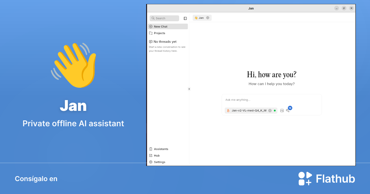 Instalar Jan en Linux | Flathub