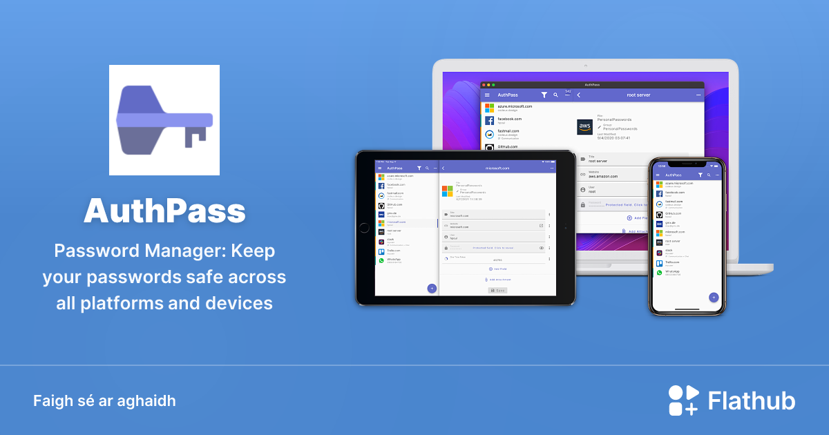 Suiteáil AuthPass ar Linux | Flathub