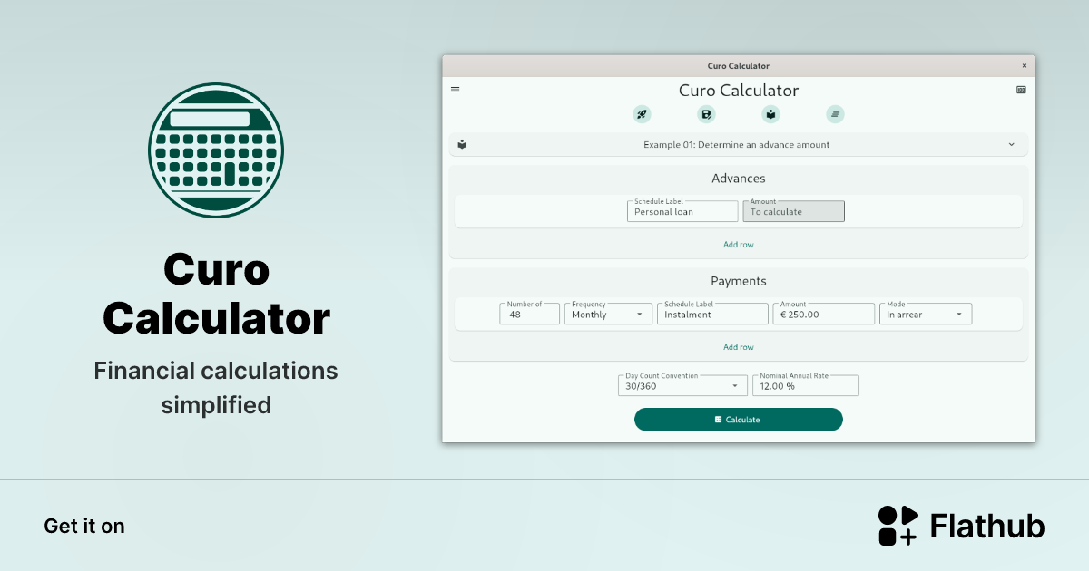 Install Curo Calculator on Linux | Flathub