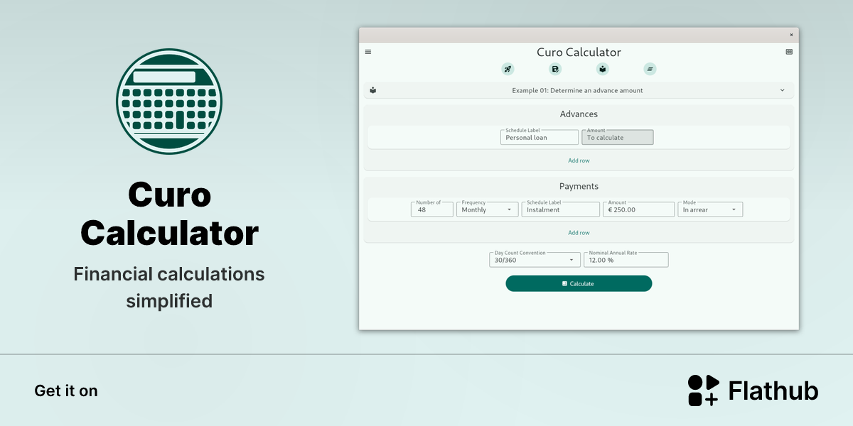 نصب Curo Calculator روی گنو/لینوکس | فلت‌هاب