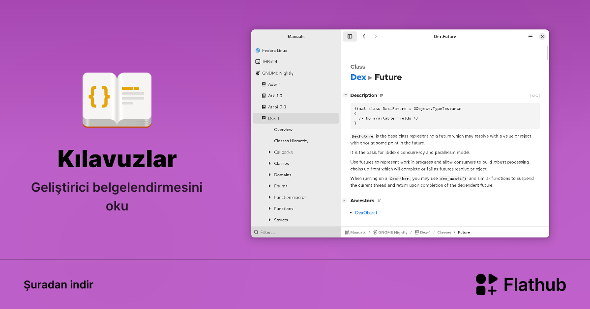 Manuals uygulamasını Linux'ta kur | Flathub