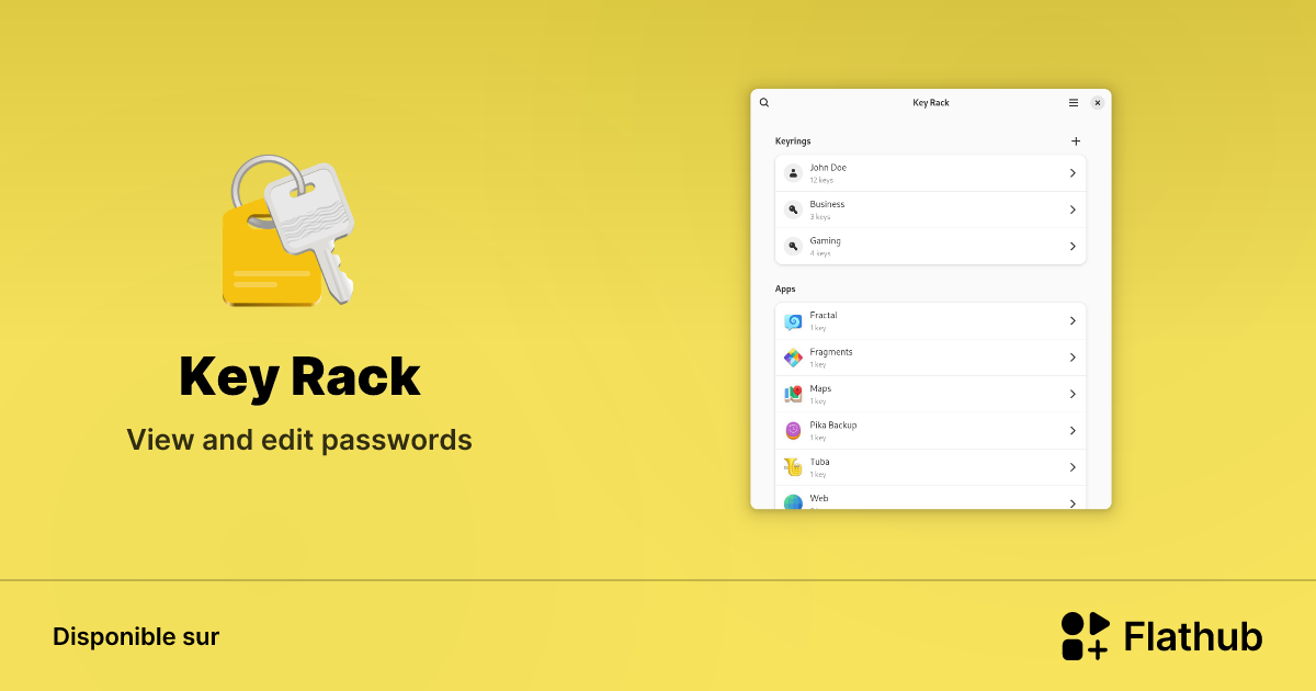 Installer Key Rack sur Linux | Flathub