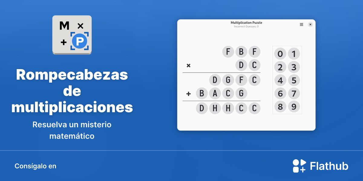 Instalar Rompecabezas de multiplicaciones en Linux | Flathub