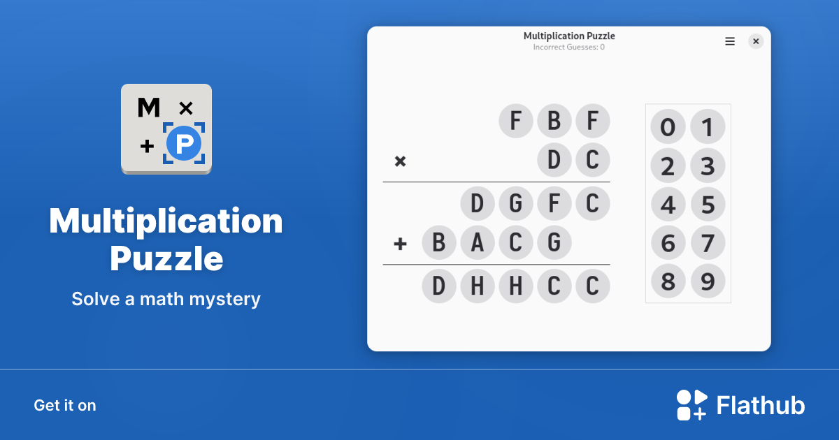 نصب Multiplication Puzzle روی گنو/لینوکس | فلت‌هاب