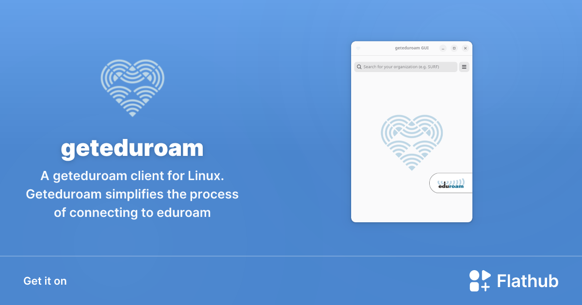 Install geteduroam on Linux | Flathub