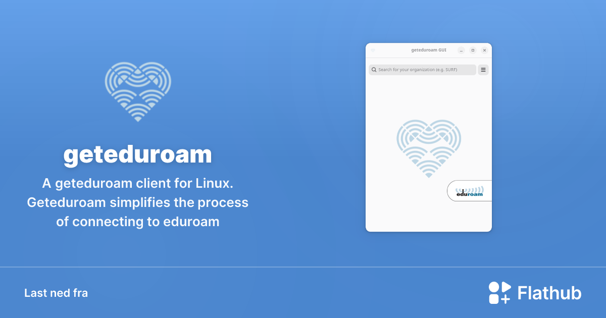 Installer geteduroam på Linux | Flathub
