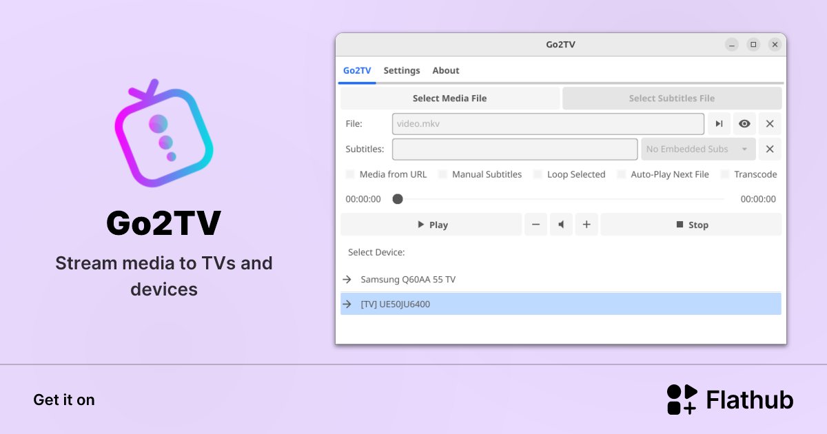 Install Go2TV on Linux | Flathub