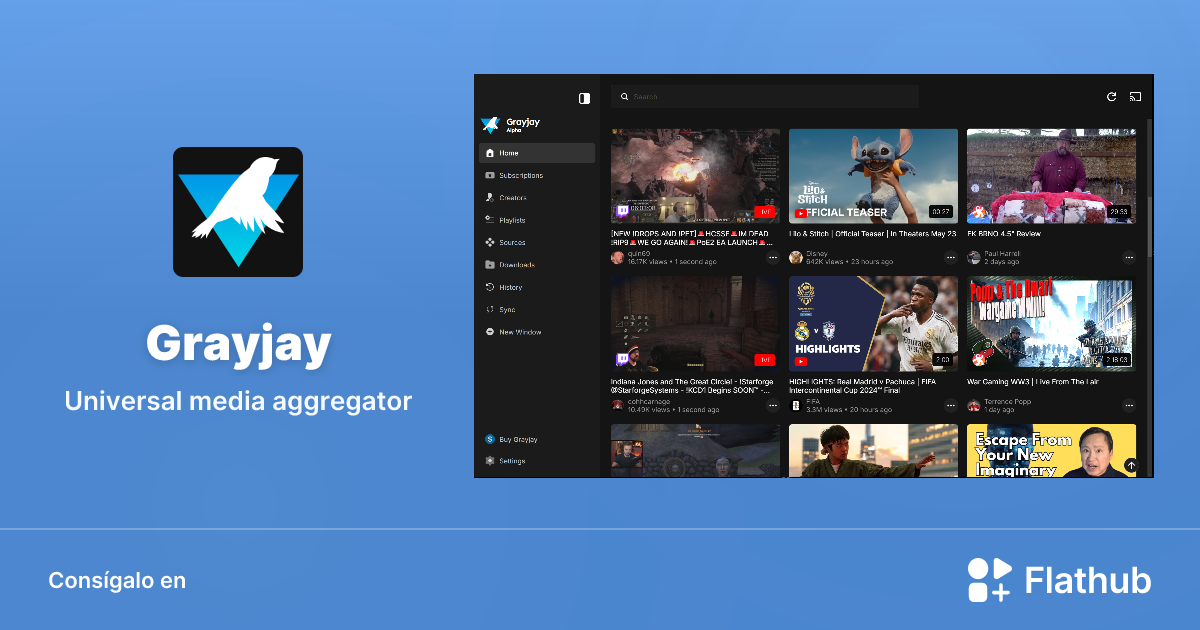 Instalar Grayjay en Linux | Flathub