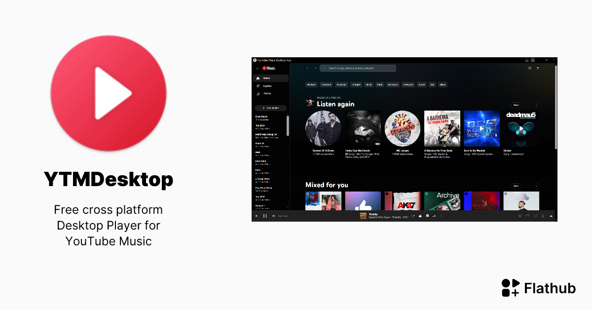 Instalar YTMDesktop en Linux | Flathub