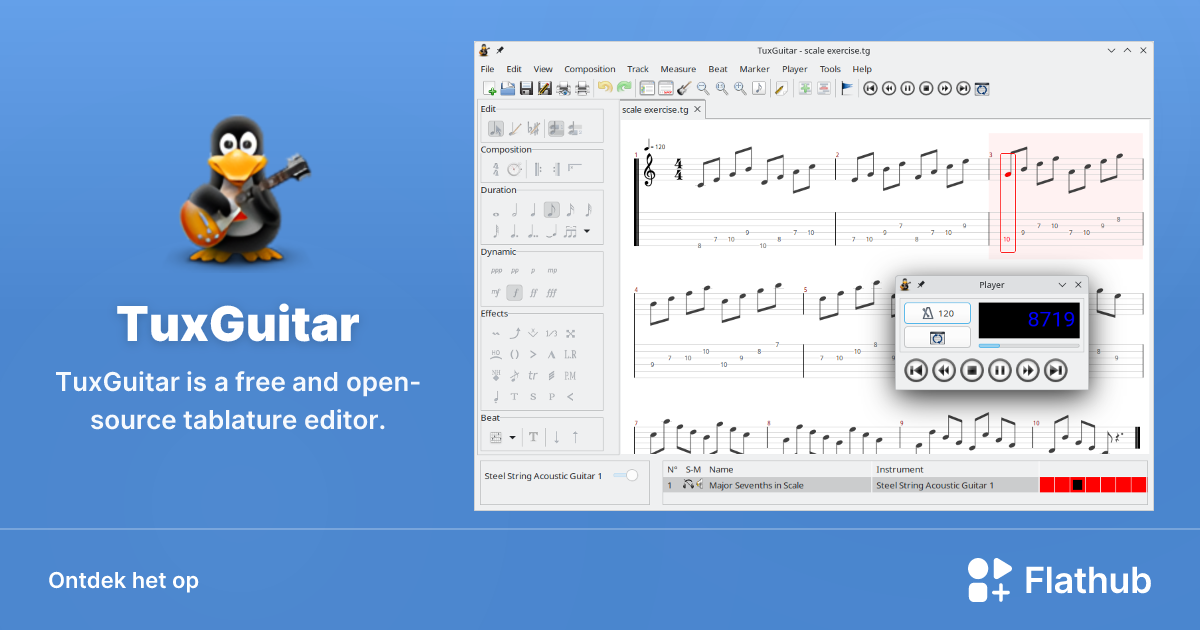Installeer TuxGuitar op Linux | Flathub