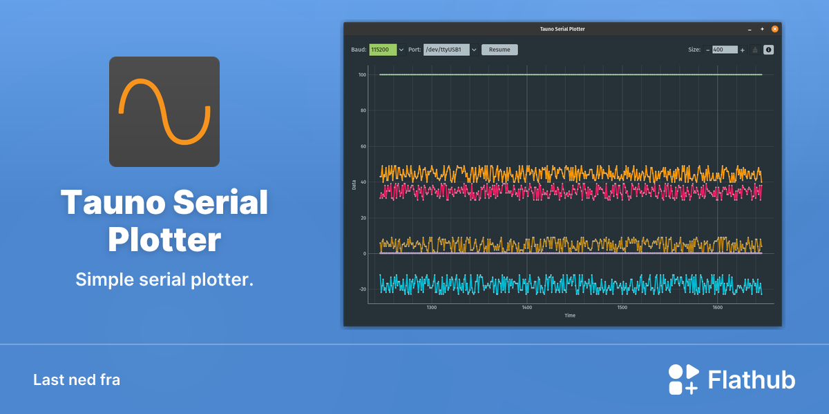 Installer Tauno Serial Plotter på Linux | Flathub