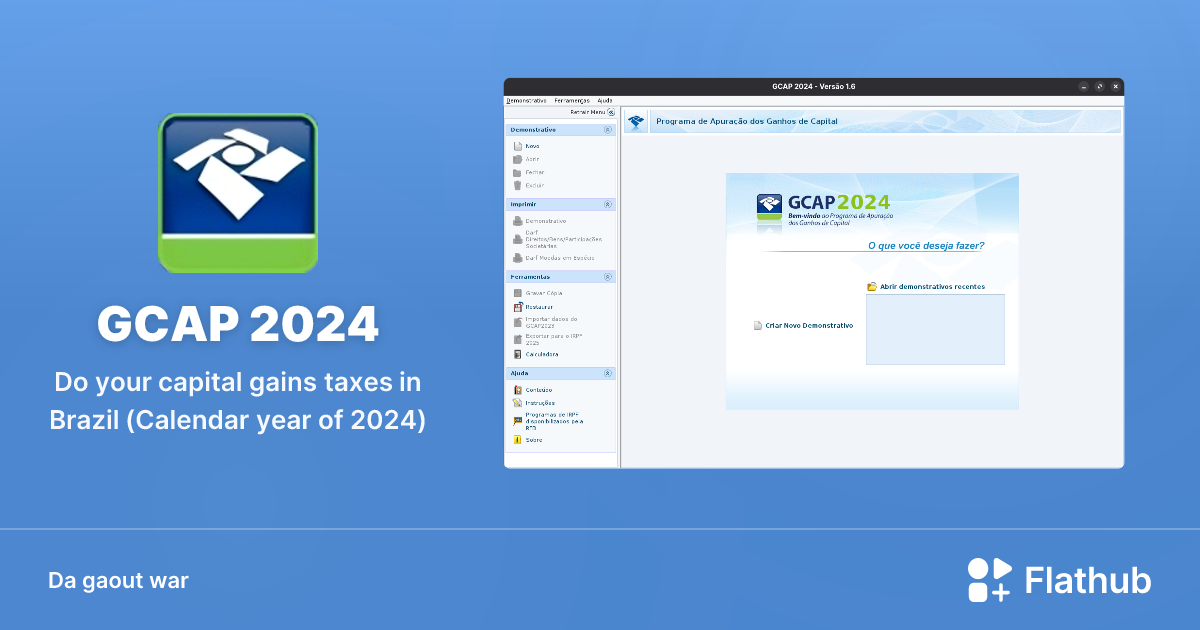 Install GCAP 2024 on Linux | Flathub