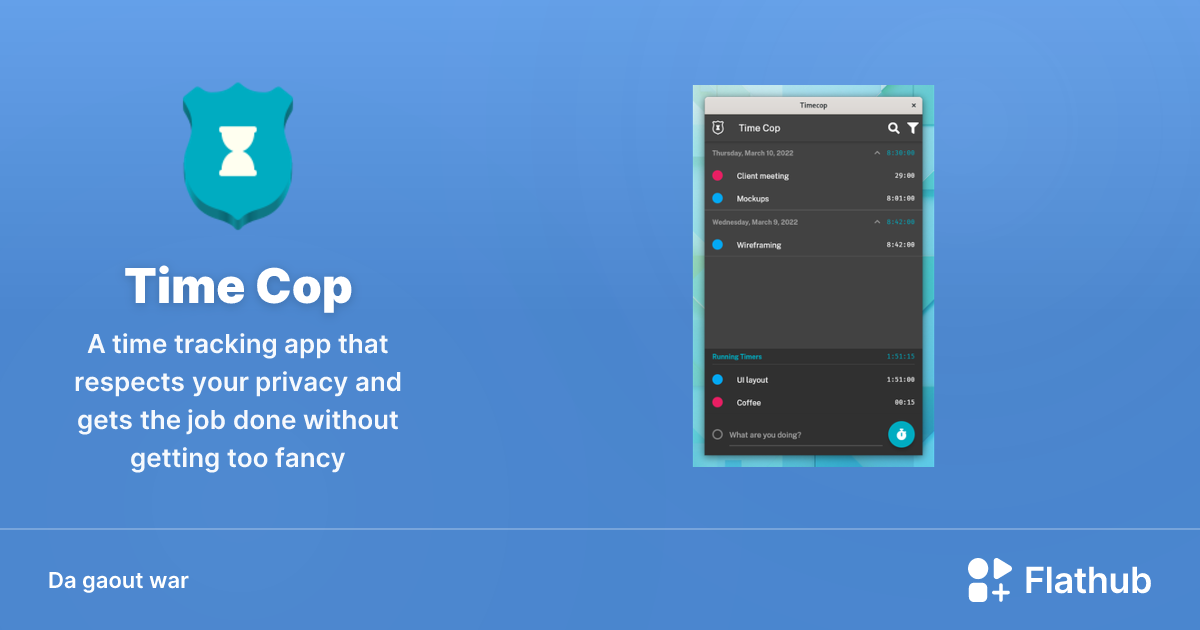 Install Time Cop on Linux | Flathub