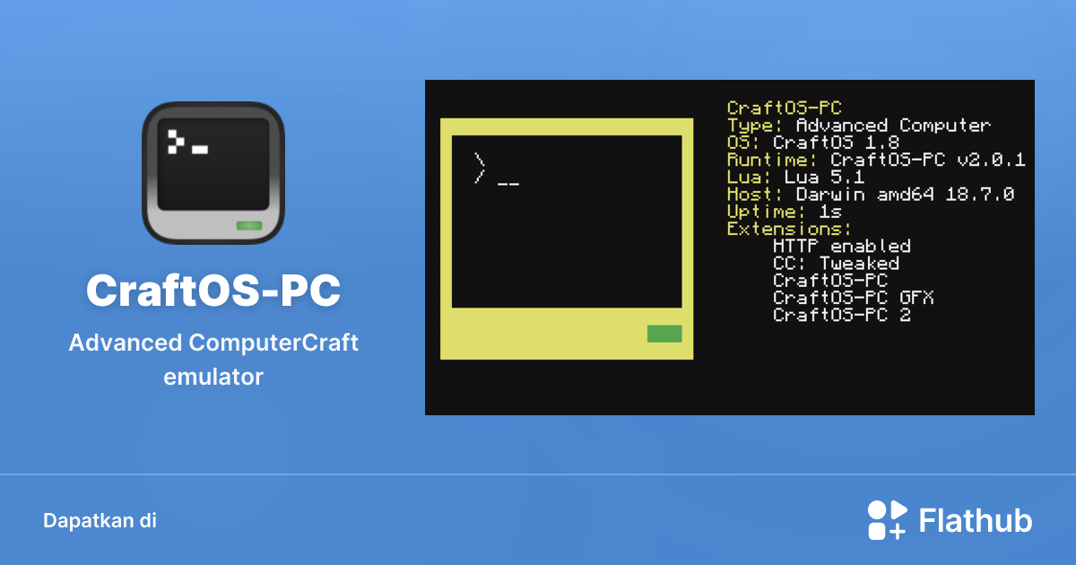 Menginstal CraftOS-PC di Linux | Flathub