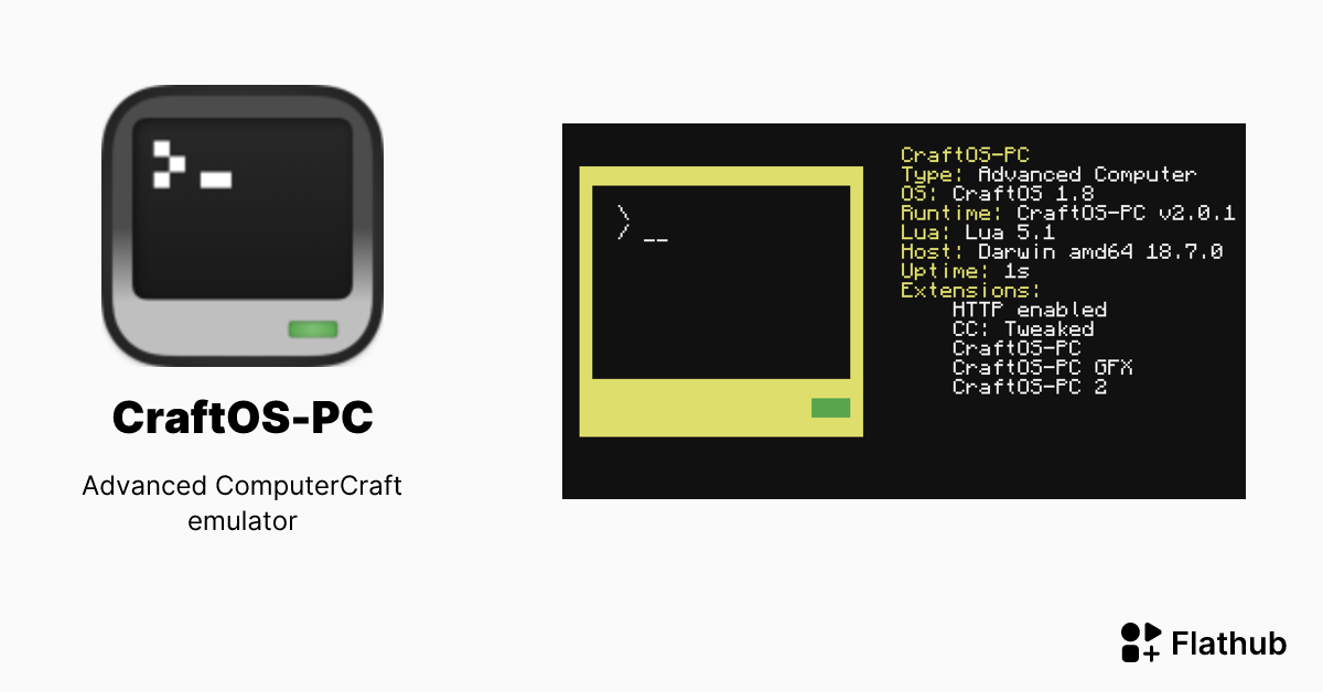 Установить «CraftOS-PC» на Linux | Flathub