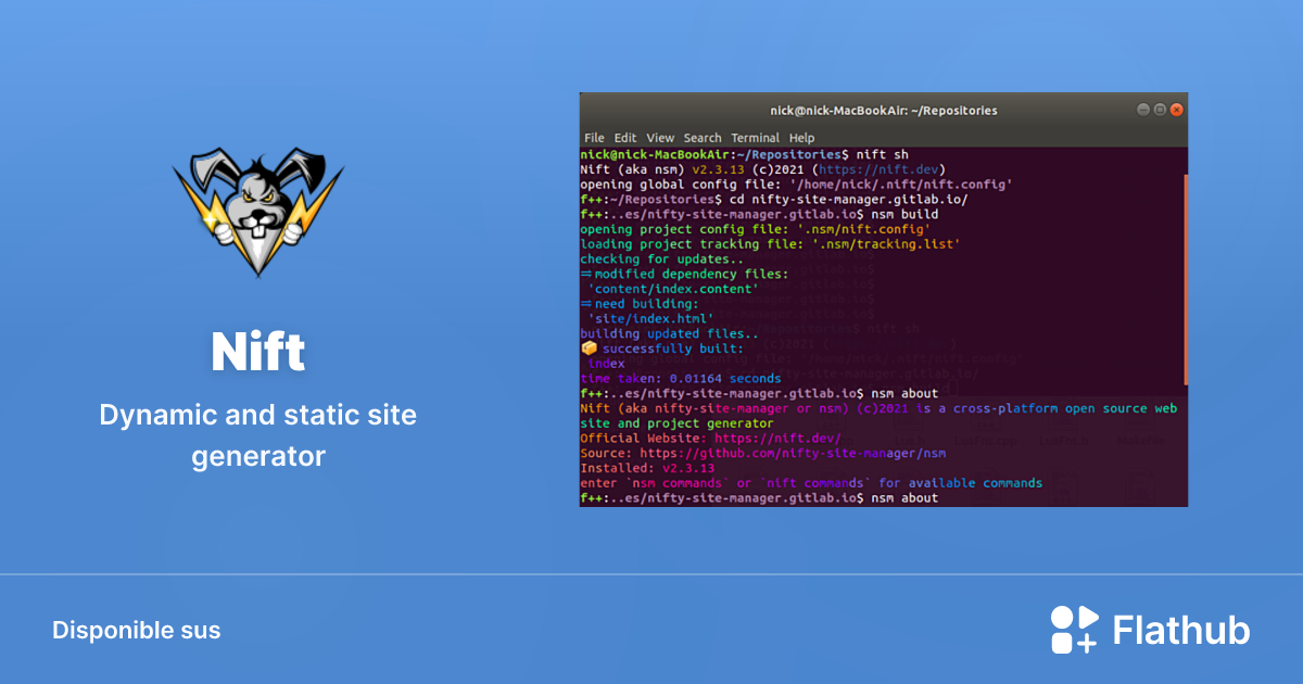 Installar Nift sus Linux | Flathub
