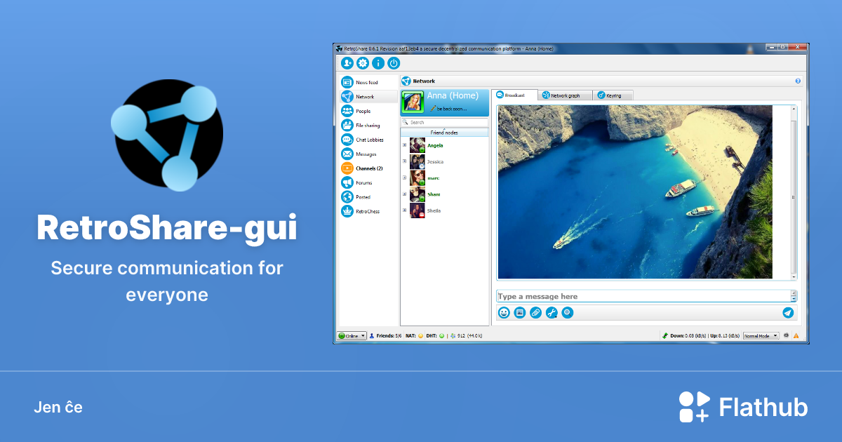 Instali RetroShare-gui sur Linux | Flathub