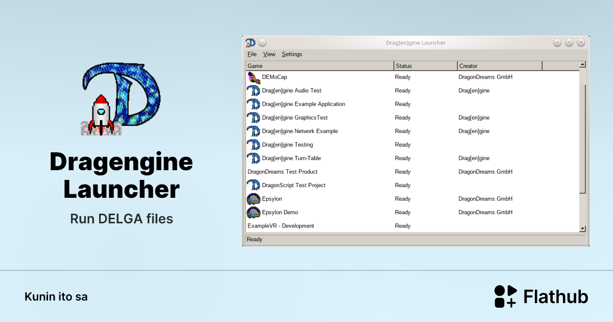 I-install ang Dragengine Launcher sa Linux | Flathub