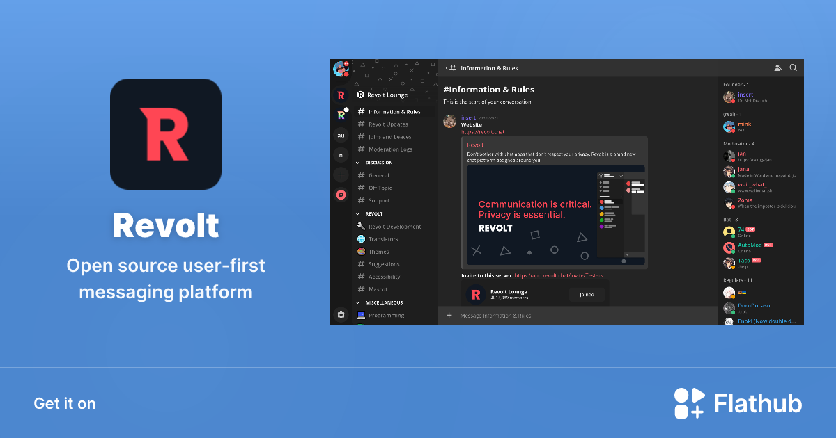 Install Revolt on Linux | Flathub