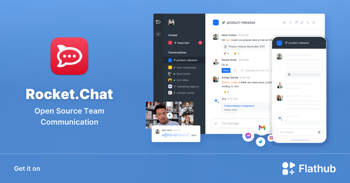 Rocket.Chat uygulamasını Linux'ta kur | Flathub