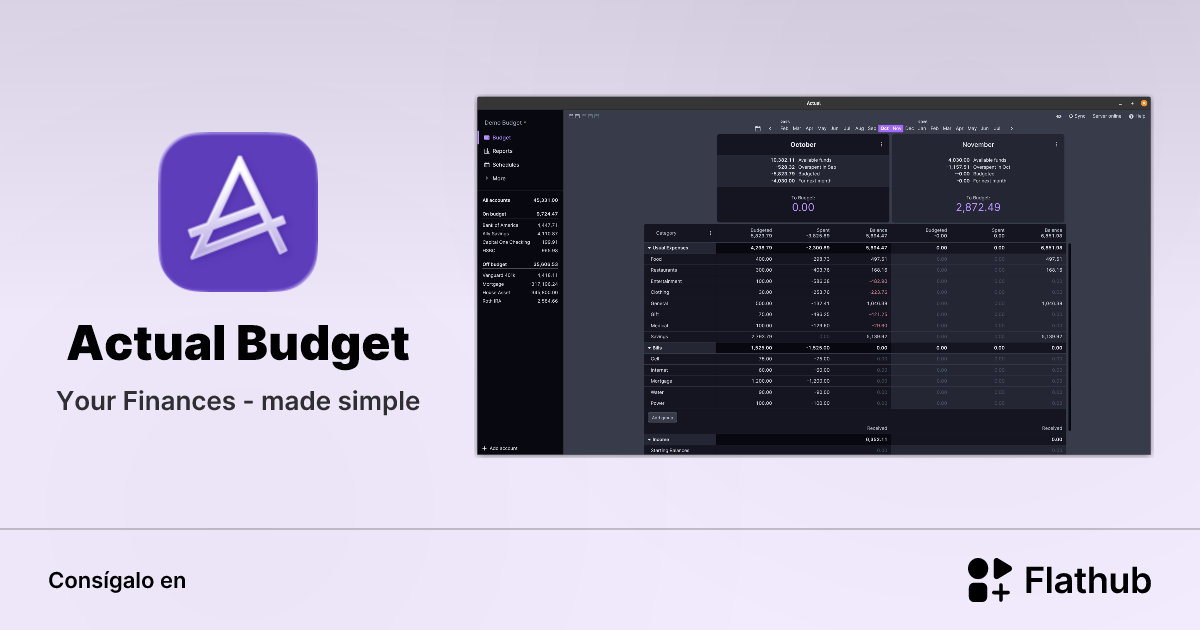 Instalar Actual Budget en Linux | Flathub