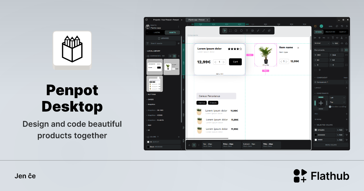 Instali Penpot Desktop sur Linux | Flathub
