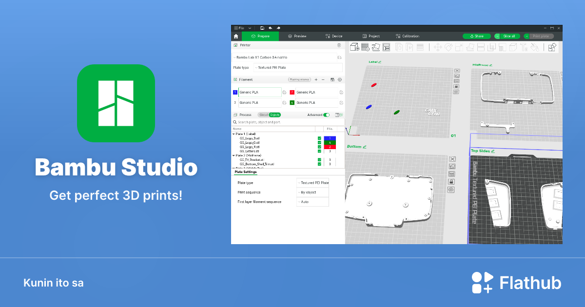 I-install ang Bambu Studio sa Linux | Flathub