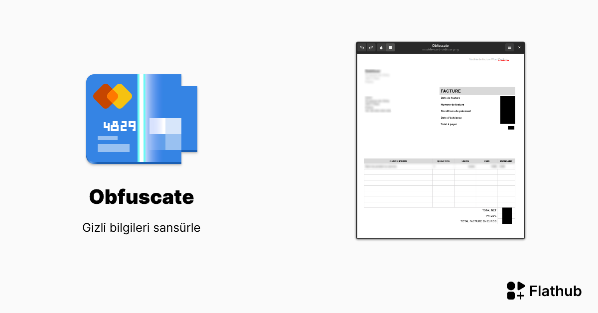 Obfuscate uygulamasını Linux'ta kur | Flathub