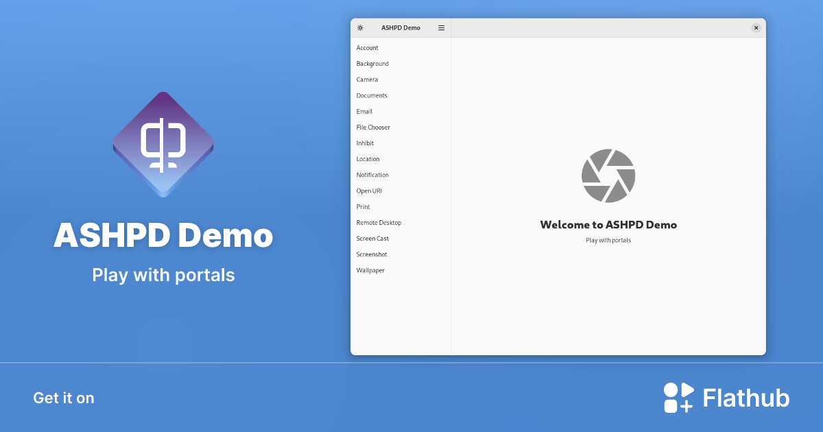 Install ASHPD Demo on Linux | Flathub