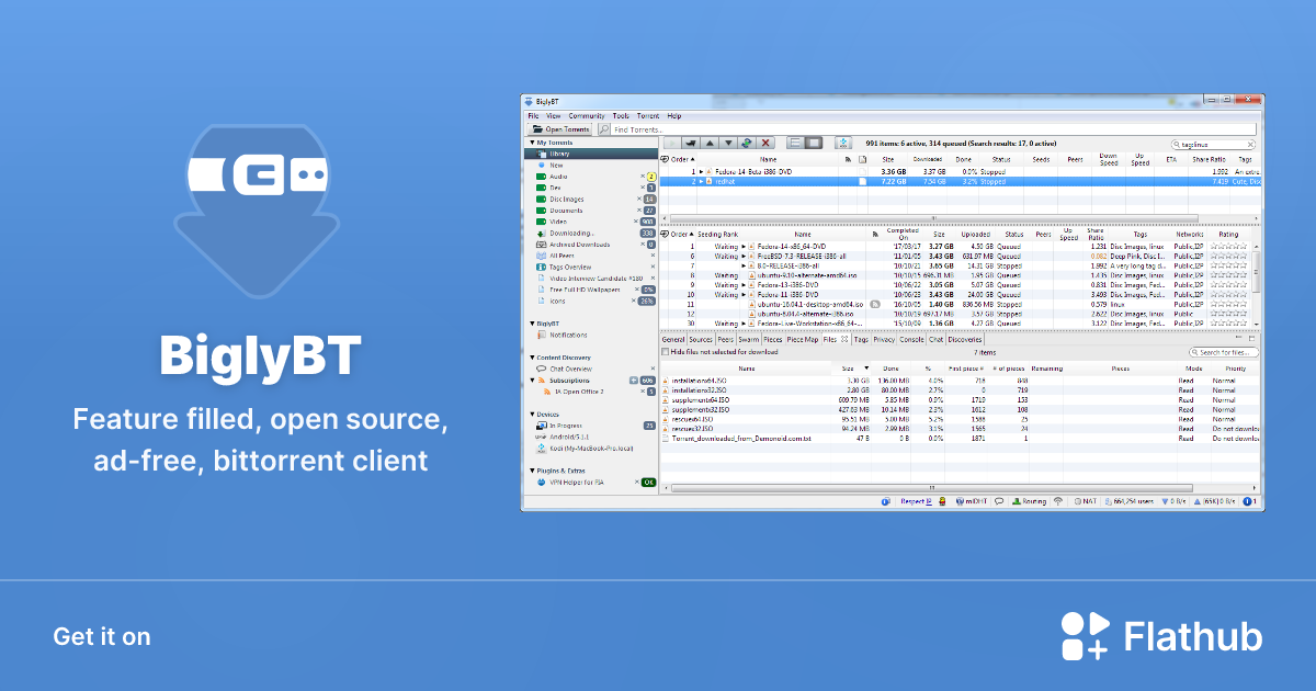 نصب BiglyBT روی گنو/لینوکس | فلت‌هاب