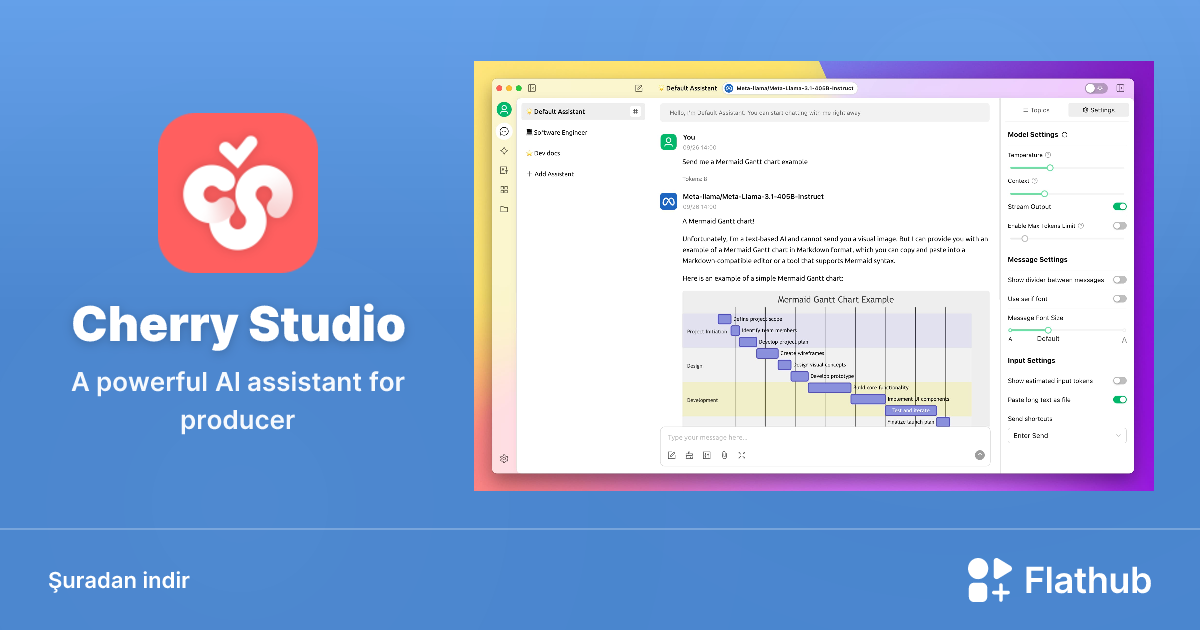 Cherry Studio uygulamasını Linux'ta kur | Flathub