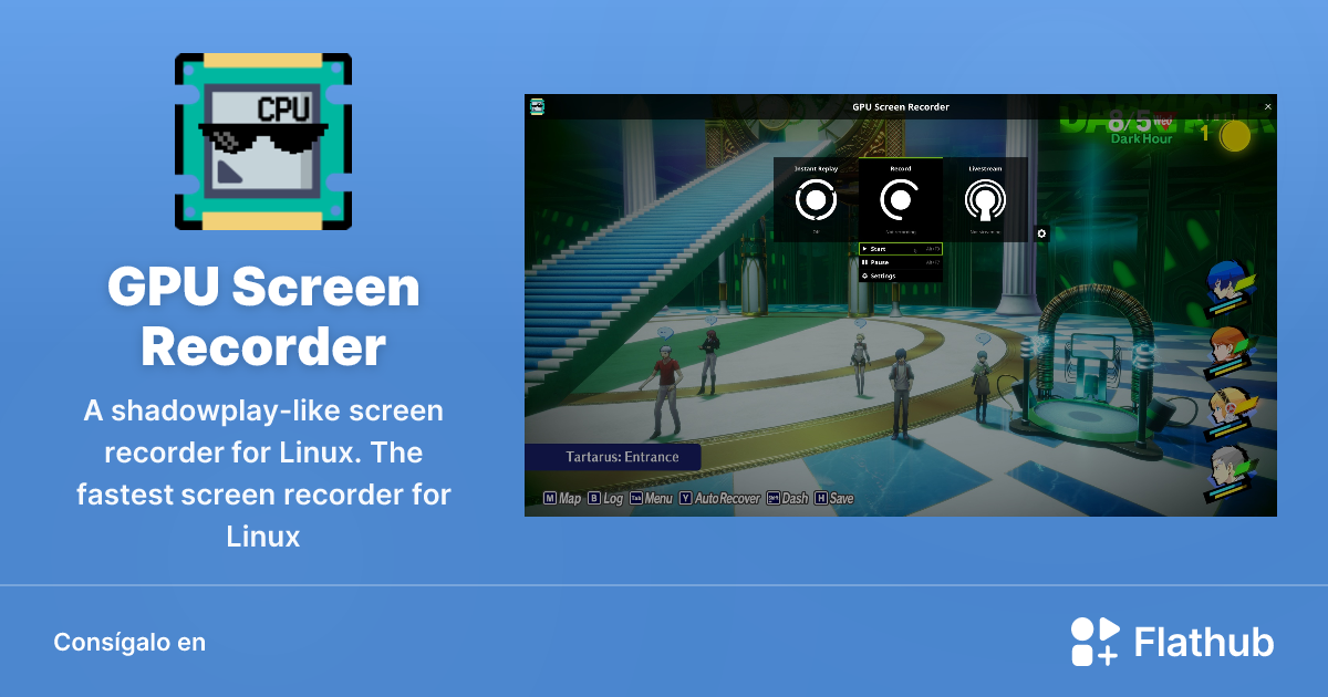 Instalar GPU Screen Recorder en Linux | Flathub