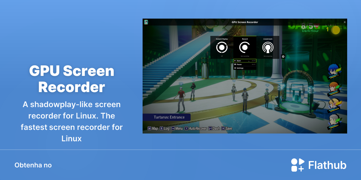 Instalar GPU Screen Recorder no Linux | Flathub