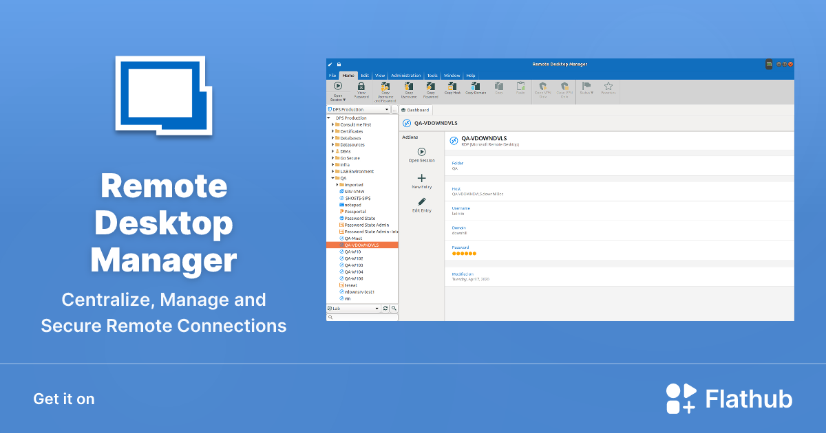 Install Remote Desktop Manager on Linux | Flathub