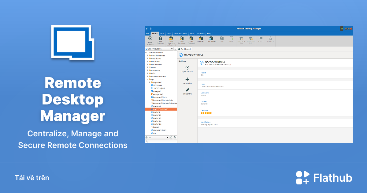 Cài đặt Remote Desktop Manager trên Linux | Flathub