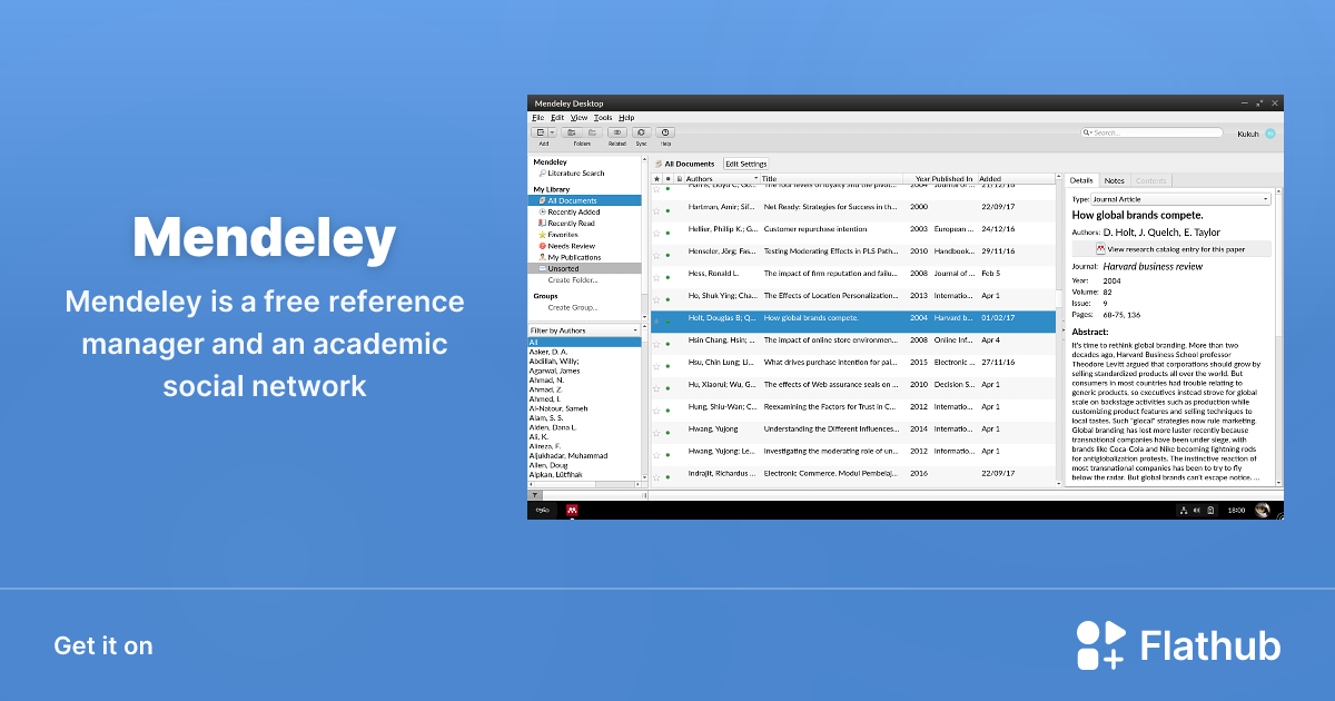 نزّل Mendeley على لينكس | فلاتهب