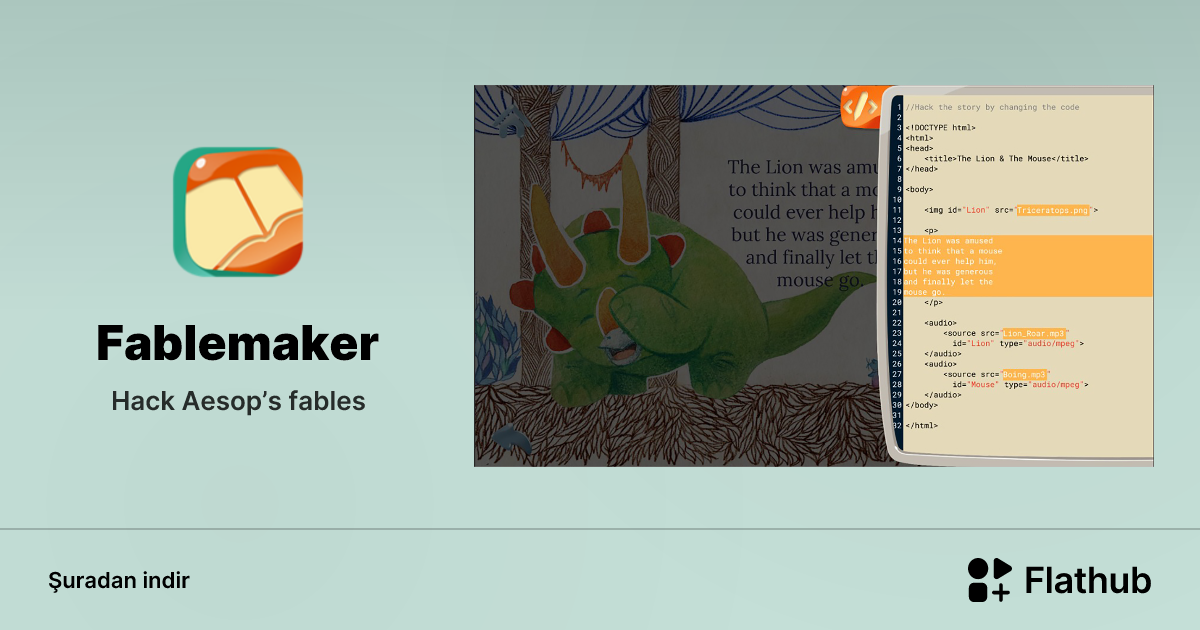Fablemaker uygulamasını Linux'ta kur | Flathub