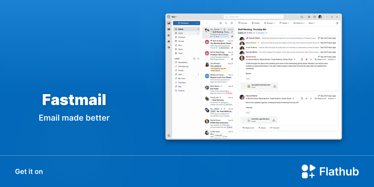 Install Fastmail on Linux | Flathub