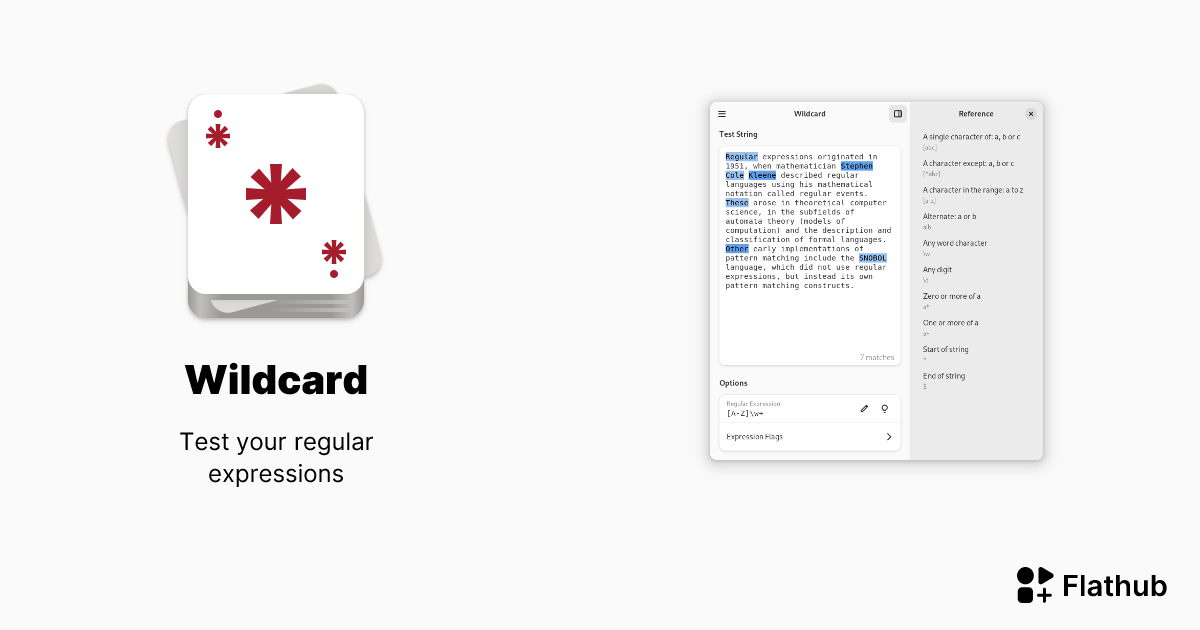 Installar Wildcard in Linux | Flathub