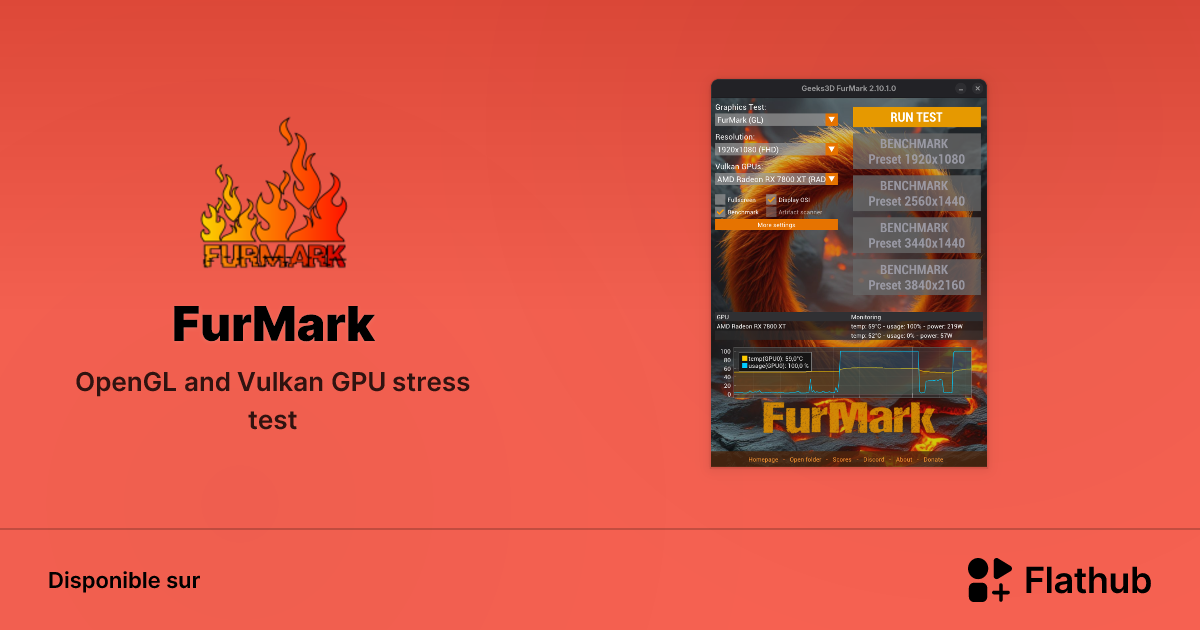 Installer FurMark sur Linux | Flathub