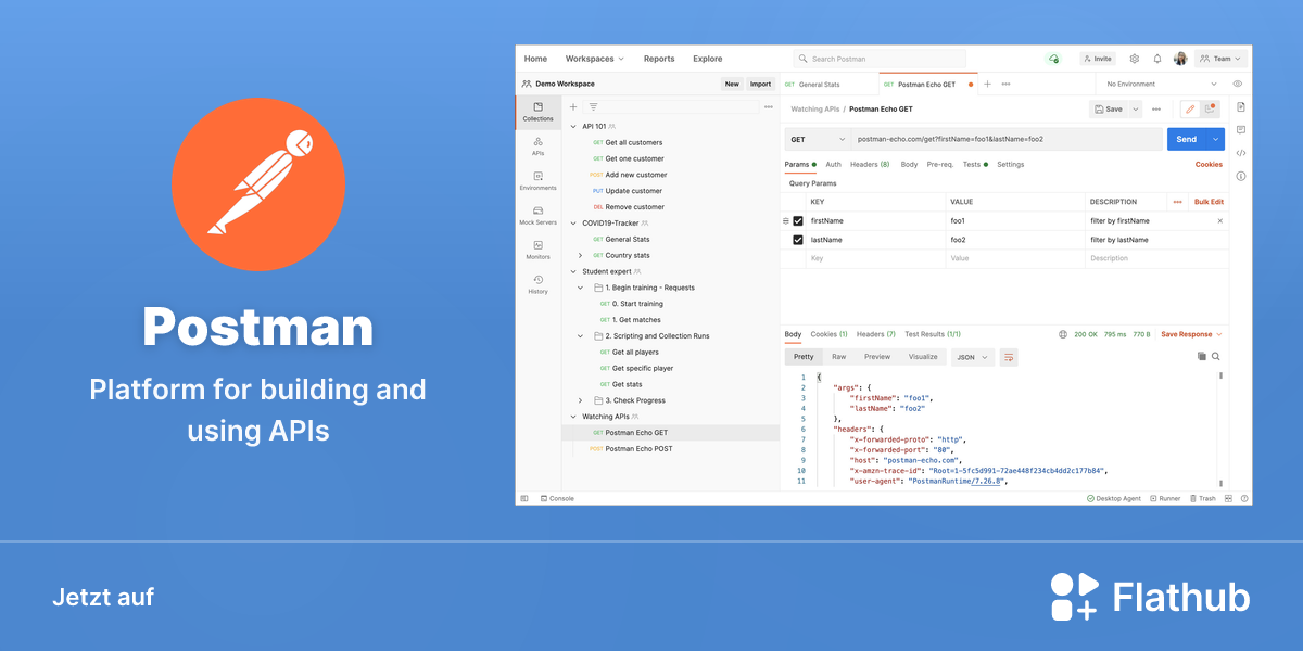 Postman auf Linux installieren | Flathub