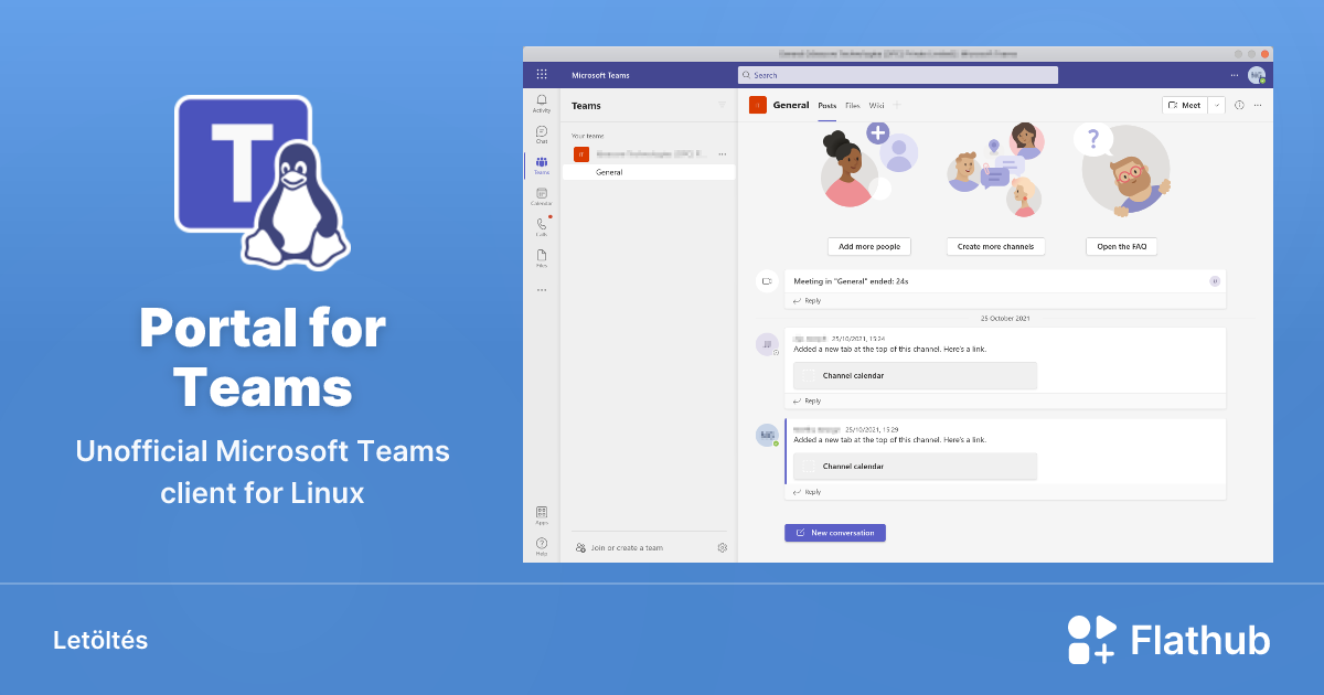 Portal for Teams telepítése Linuxra | Flathub