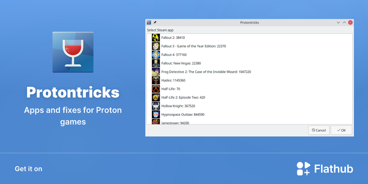 Install Protontricks on Linux | Flathub