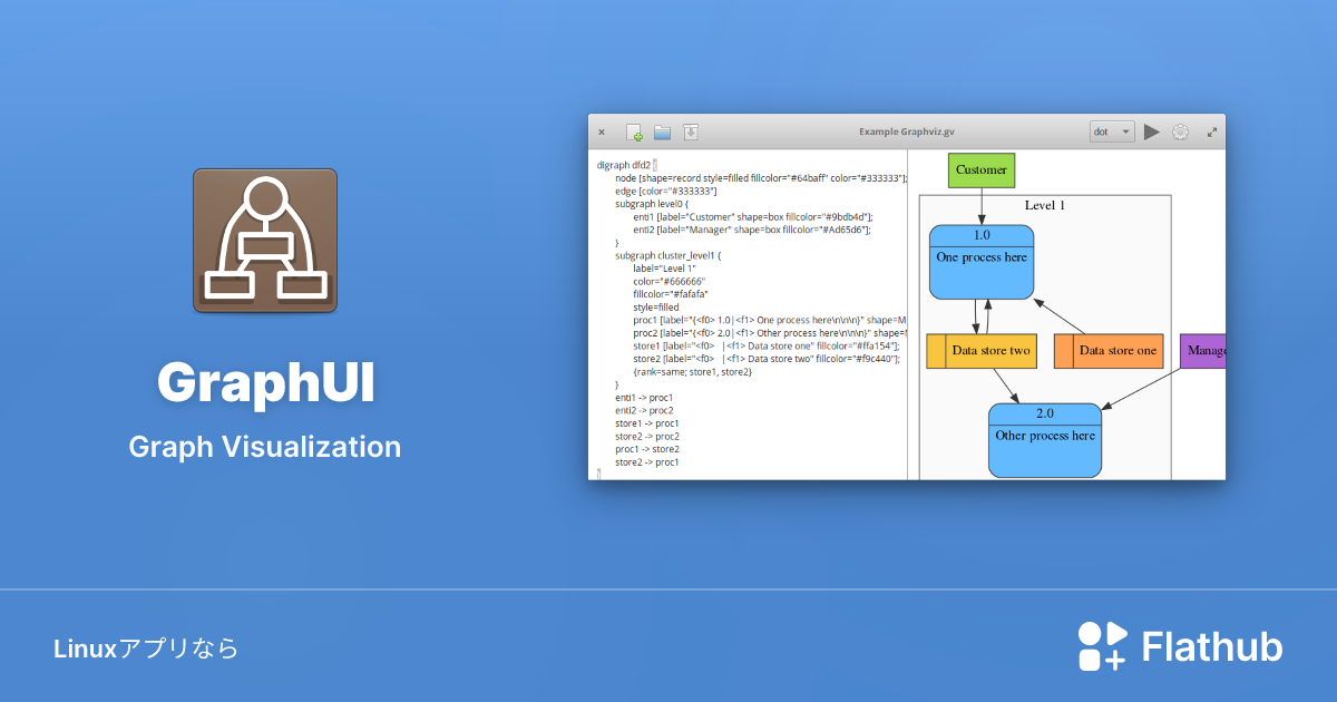 GraphUIをLinuxにインストール | Flathub