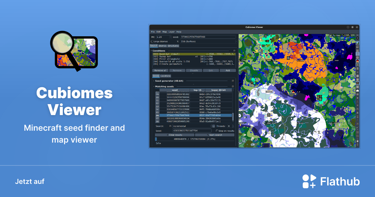 Cubiomes Viewer auf Linux installieren | Flathub