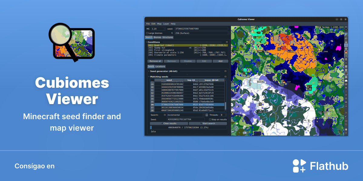 Instalar Cubiomes Viewer en Linux | Flathub