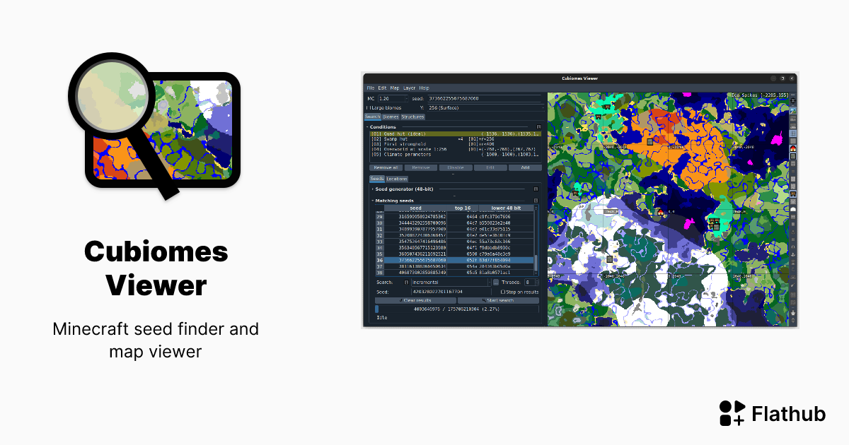 在 Linux 上安裝 Cubiomes Viewer | Flathub