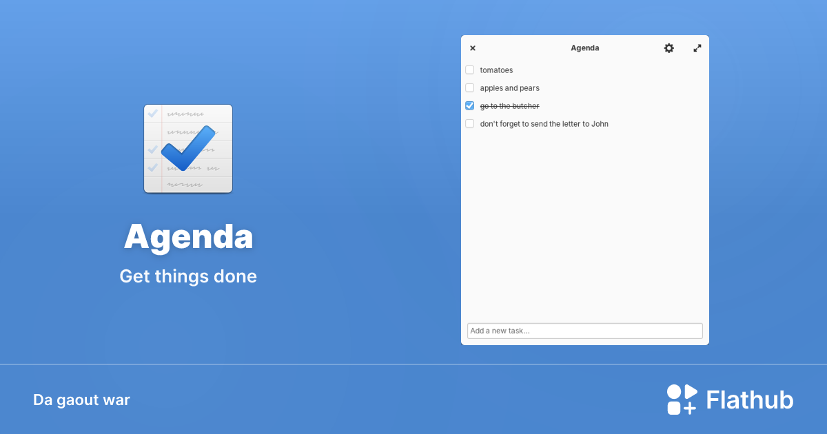 Install Agenda on Linux | Flathub