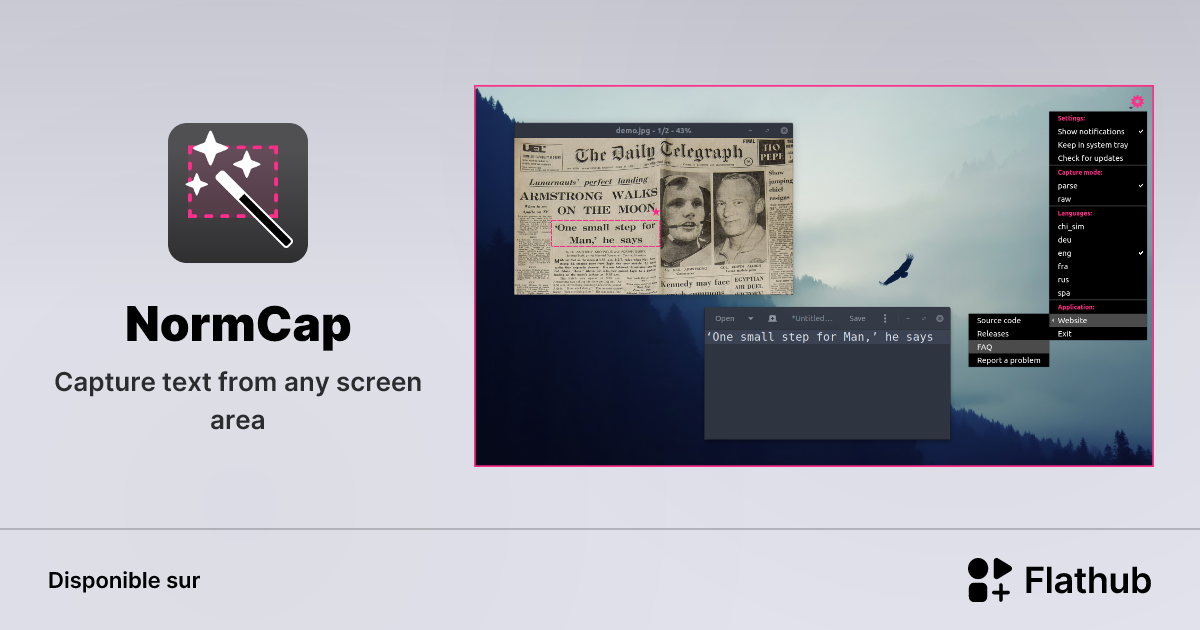 Installer NormCap sur Linux | Flathub