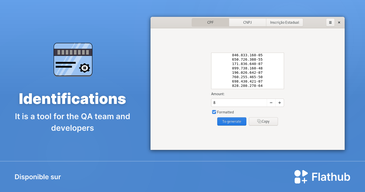 Installer Identifications sur Linux | Flathub